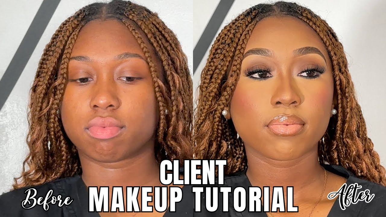 EASY CLIENT MAKEUP TUTORIAL - YouTube