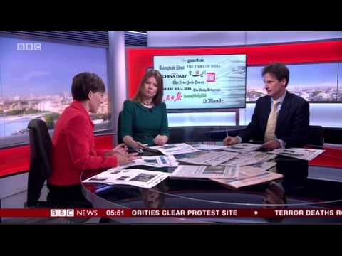 BBC1 and World News paper review, 18Nov14 - Mark Davies, Camberton ...