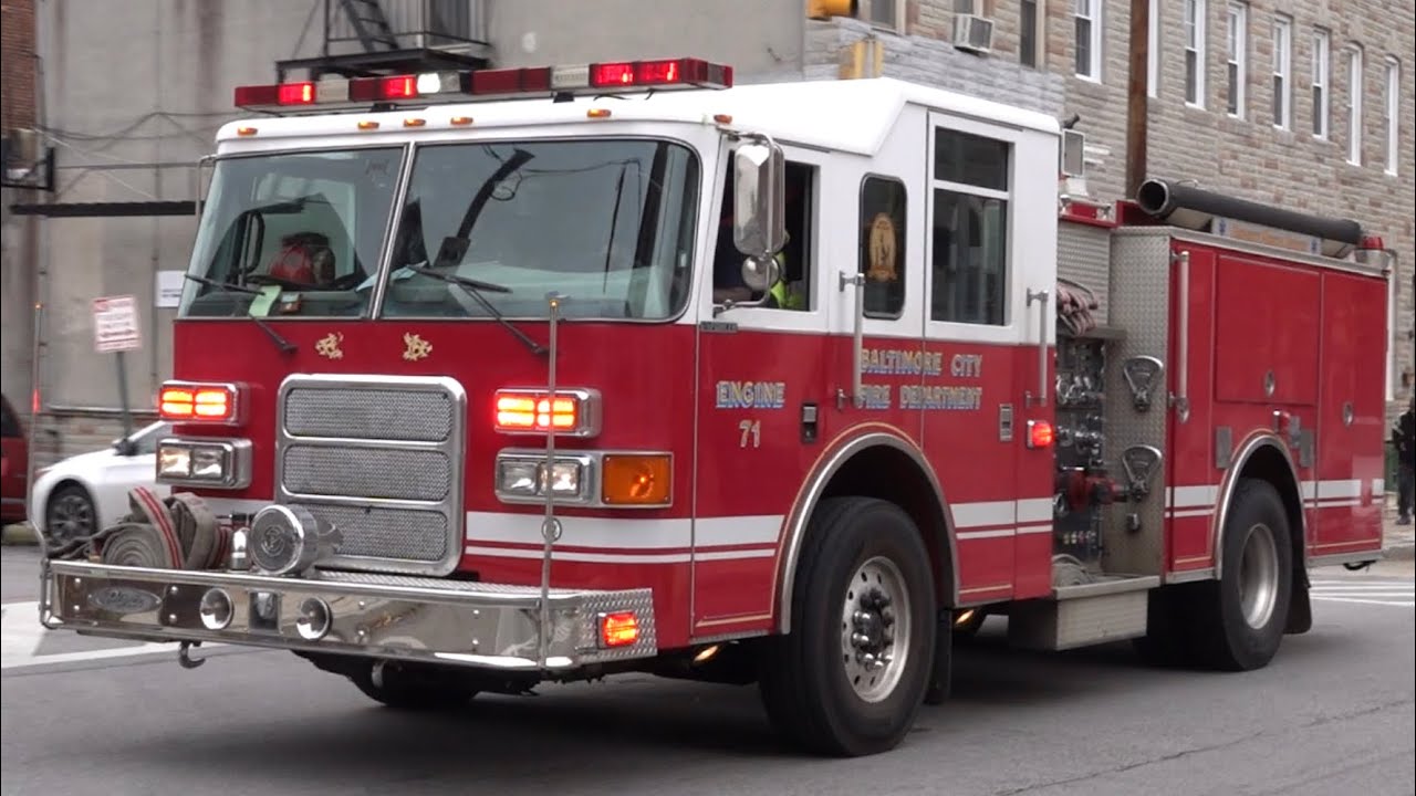 Baltimore City Fire Department Engine 71 Responding 10 24 22 Youtube