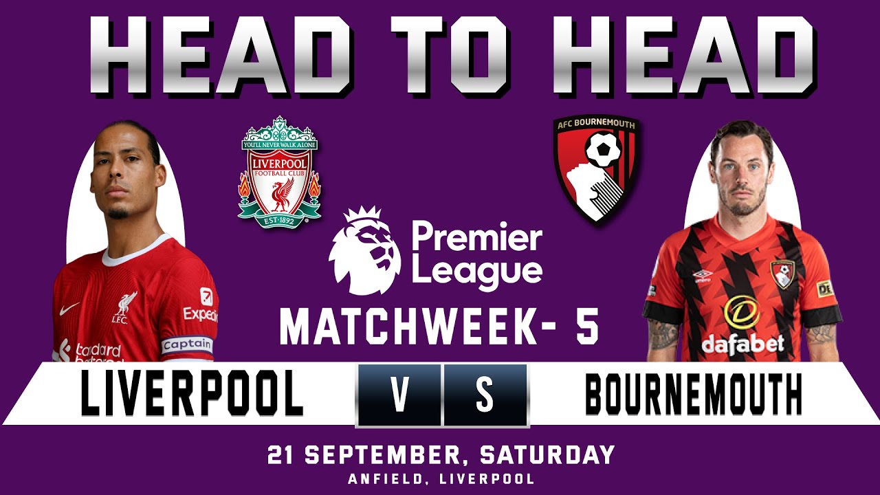 LIVERPOOL vs BOURNEMOUTH | Prediction & Head to Head Stats | Matchweek ...