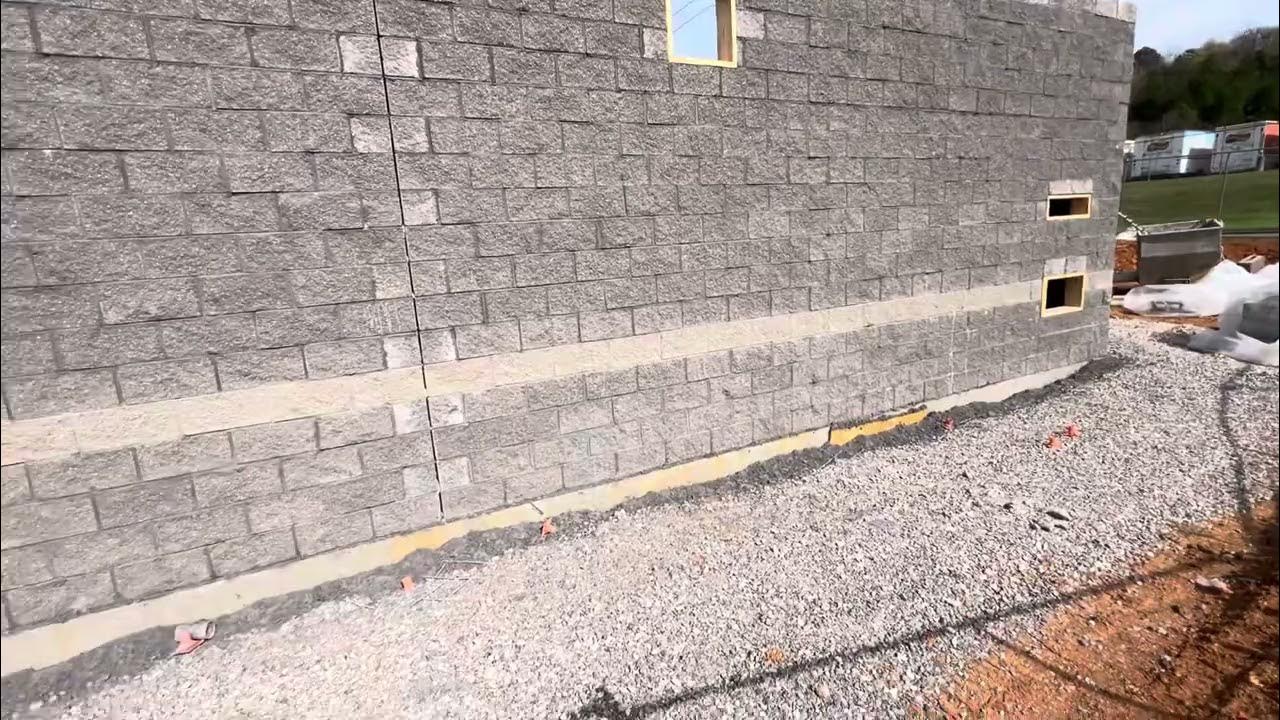 How to do work for exterior walls, block mason, control joints, openings and concrete slab works ...