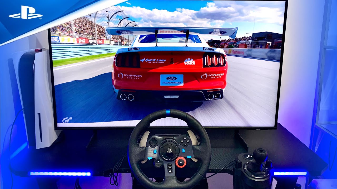 Logitech g29 steering wheel | gran turismo 7 Shelby GT350R - YouTube