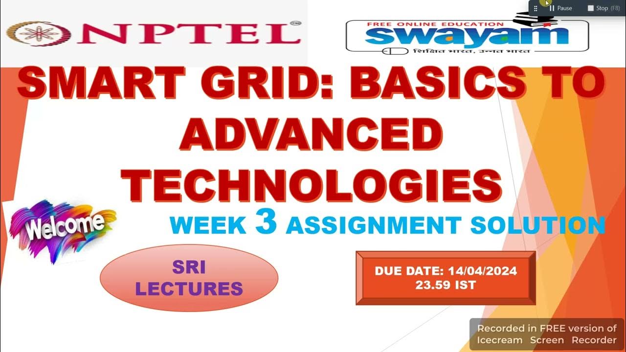 💥WEEK 3💥🔥100%🔥SMART GRID: BASICS TO ADVANCED TECHNOLOGIES ASSIGNMENT ANSWERS🔥🔥 - YouTube