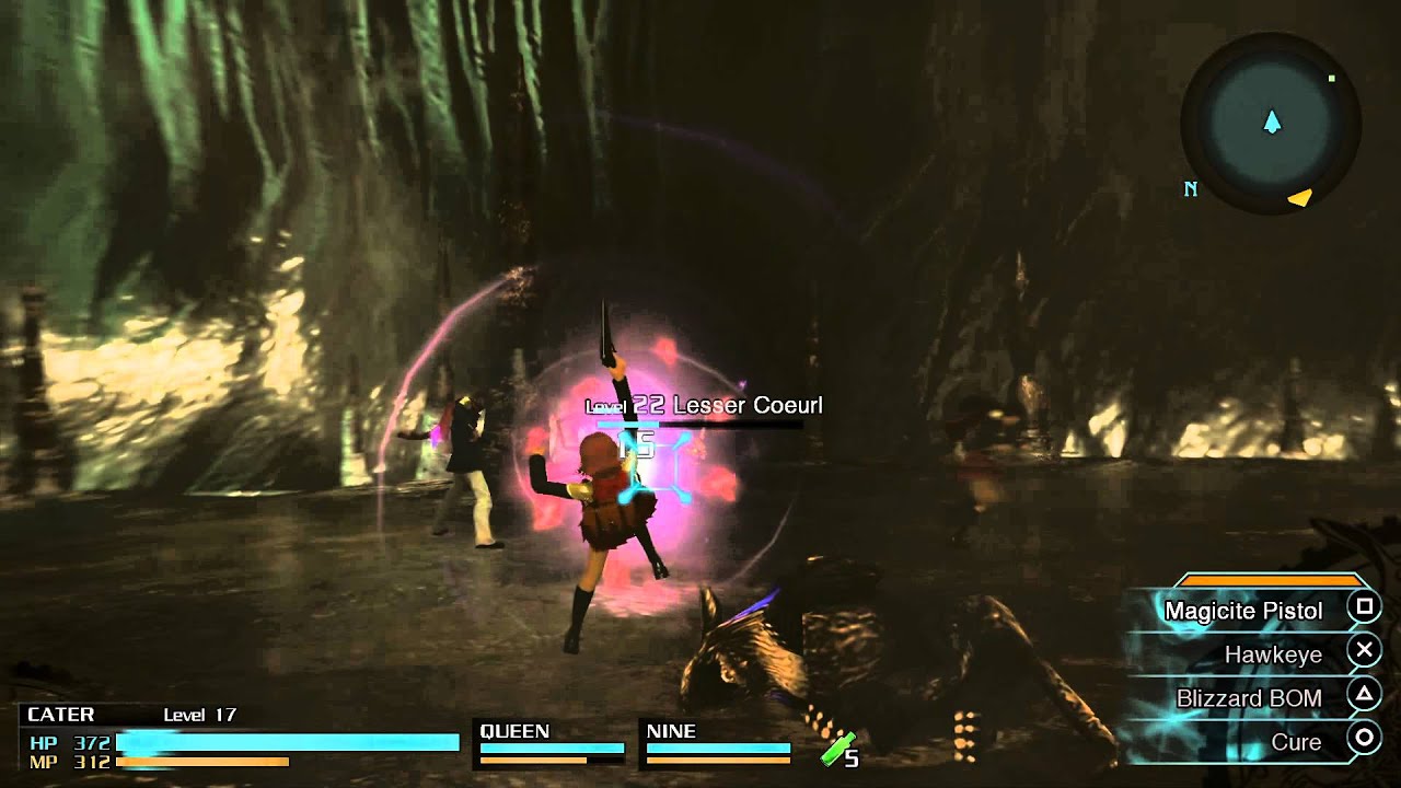 FINAL FANTASY TYPE-0 HD: CATER / QUEEN / NINE into Corsi Cave + mini ...