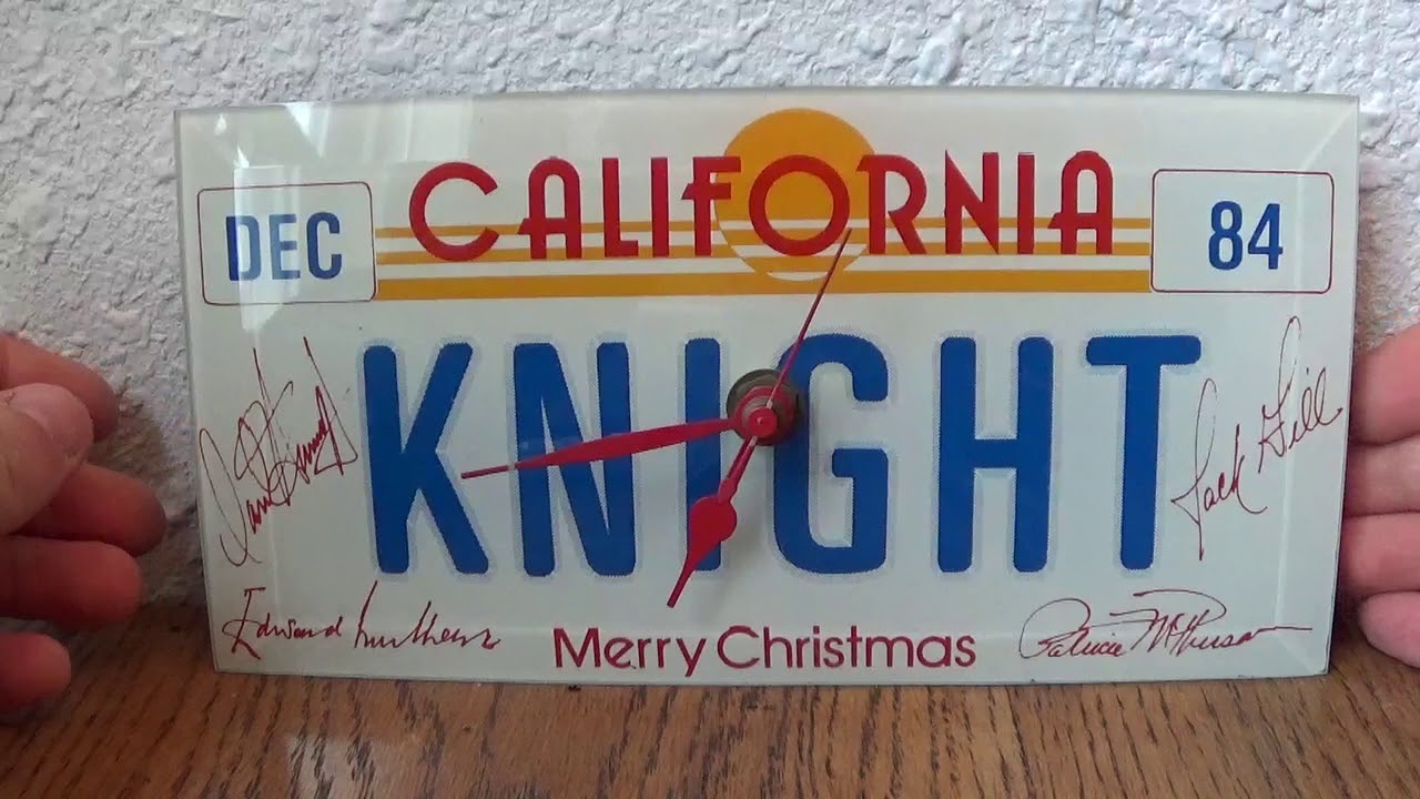 Knight Rider Christmas Crew Clock Gift - KITT's License Plate! - YouTube