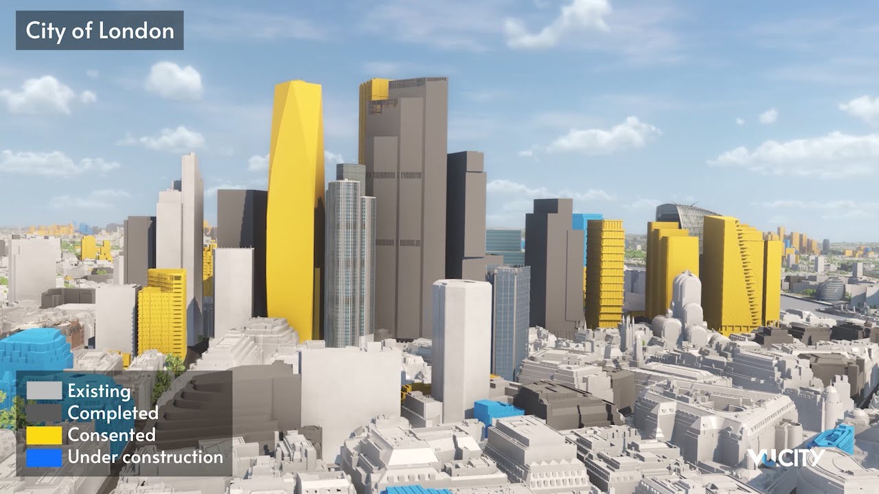 NLA’s 2025 Tall Buildings Survey - VU.CITY’s London Flythrough - YouTube