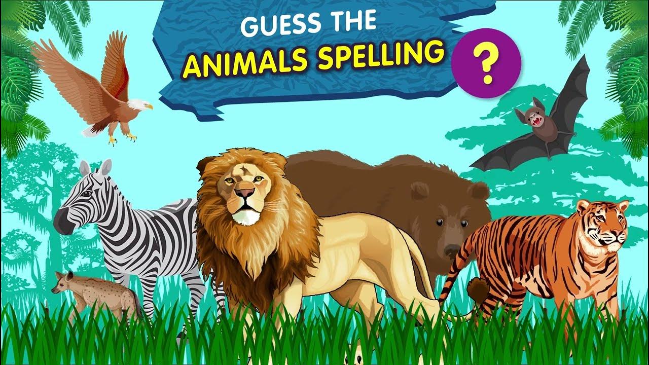 Learn to Spell Animal Names | English Vocabulary for Kids - YouTube