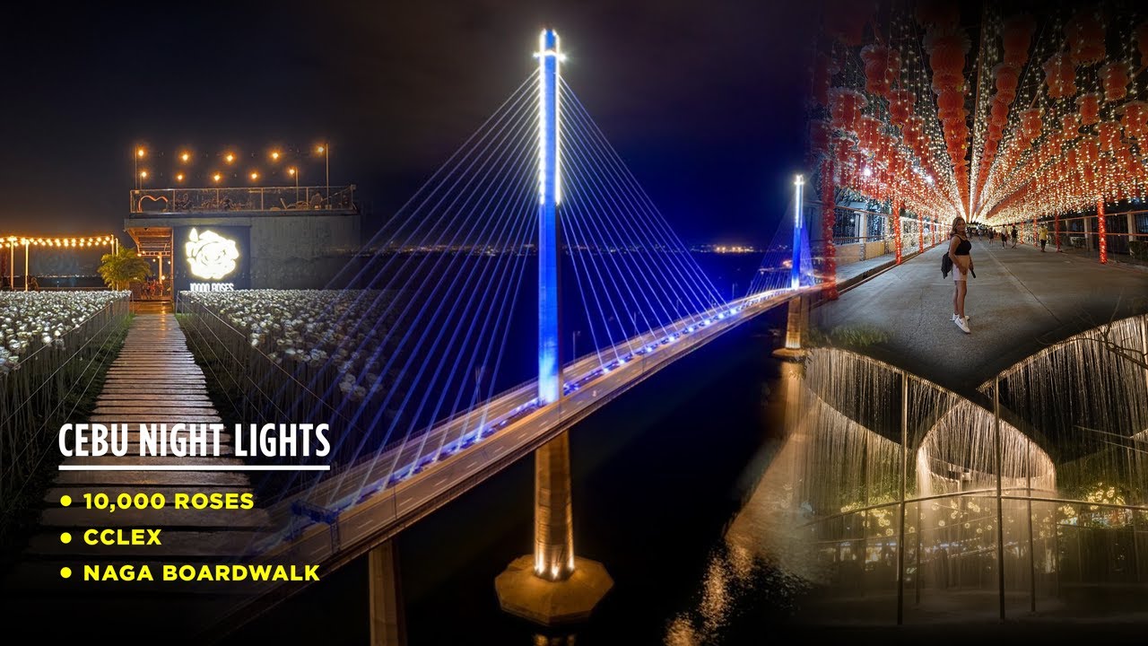 EXPLORING CEBU'S NIGHT DESTINATIONS / NIGHT LIGHTS / SUNSET / 10K ROSES ...