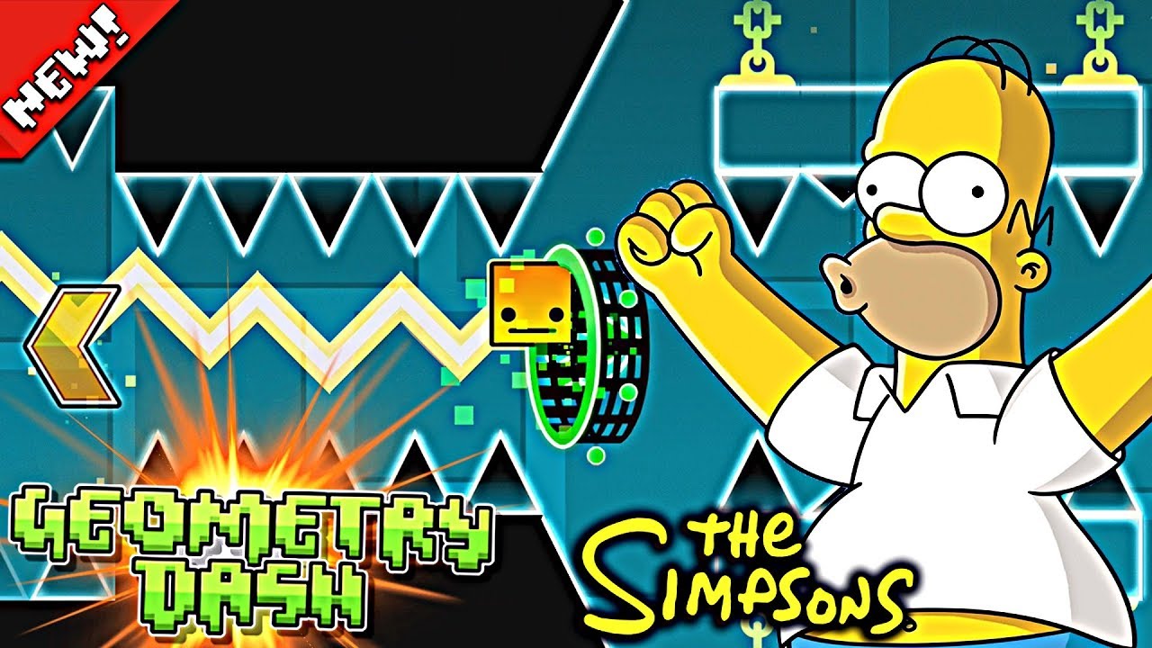NIVEL De LOS SIMPSONS En GEOMETRY DASH 2.1 !! LAYOUT HOMERO SIMPSON ...