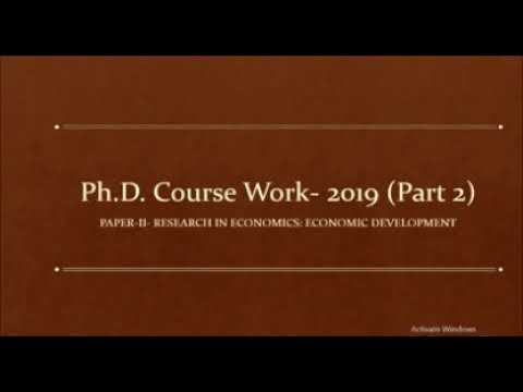 PhD course work - YouTube