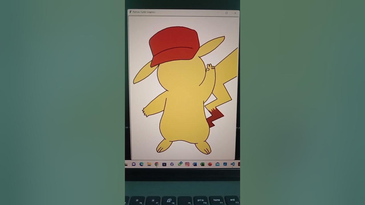A Code To Draw Pikachu Using The Turtle Programing In Python 😊😊🤟🤟pythonprogramming Youtube