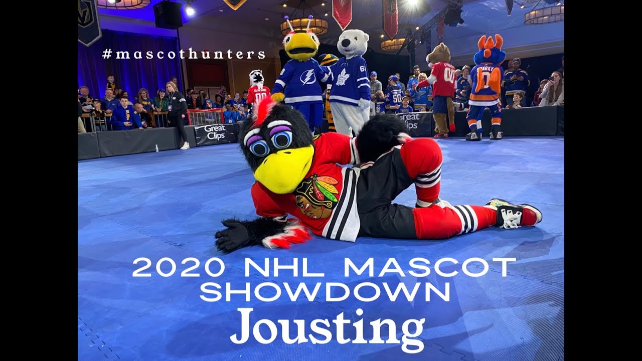 2020 NHL All Star Mascot Showdown Jousting - YouTube