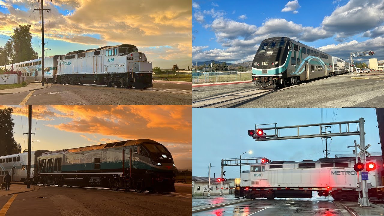 FAST Metrolink Trains! FT SCAX 856 and 926 K3 in Covina, 11/8-9/22 ...