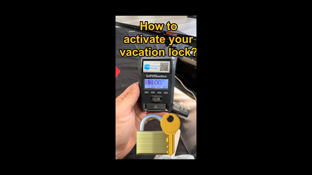 How to activate your vacation lock from your wallbutton? #liftmaster # ...