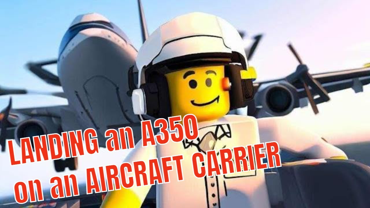 Epic! Landing an AIRBUS A350 on an Aircraft Carrier in Roblox Pilot ...