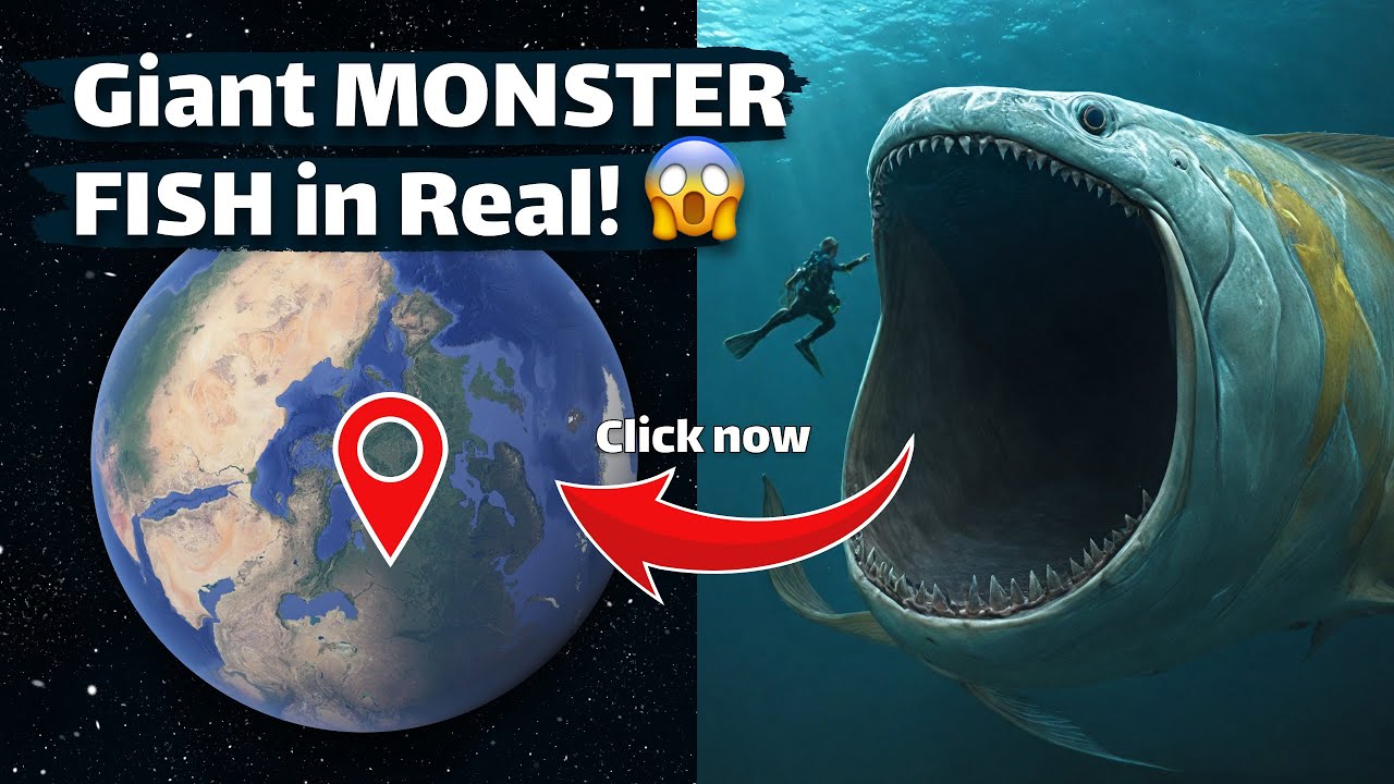 I found Giant MONSTER FISH 🐟 in Real on Google Maps 🌍 and Google Earth ...