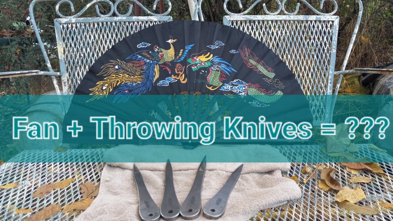 Combining Knife Throwing with a Kung Fu Fan - YouTube
