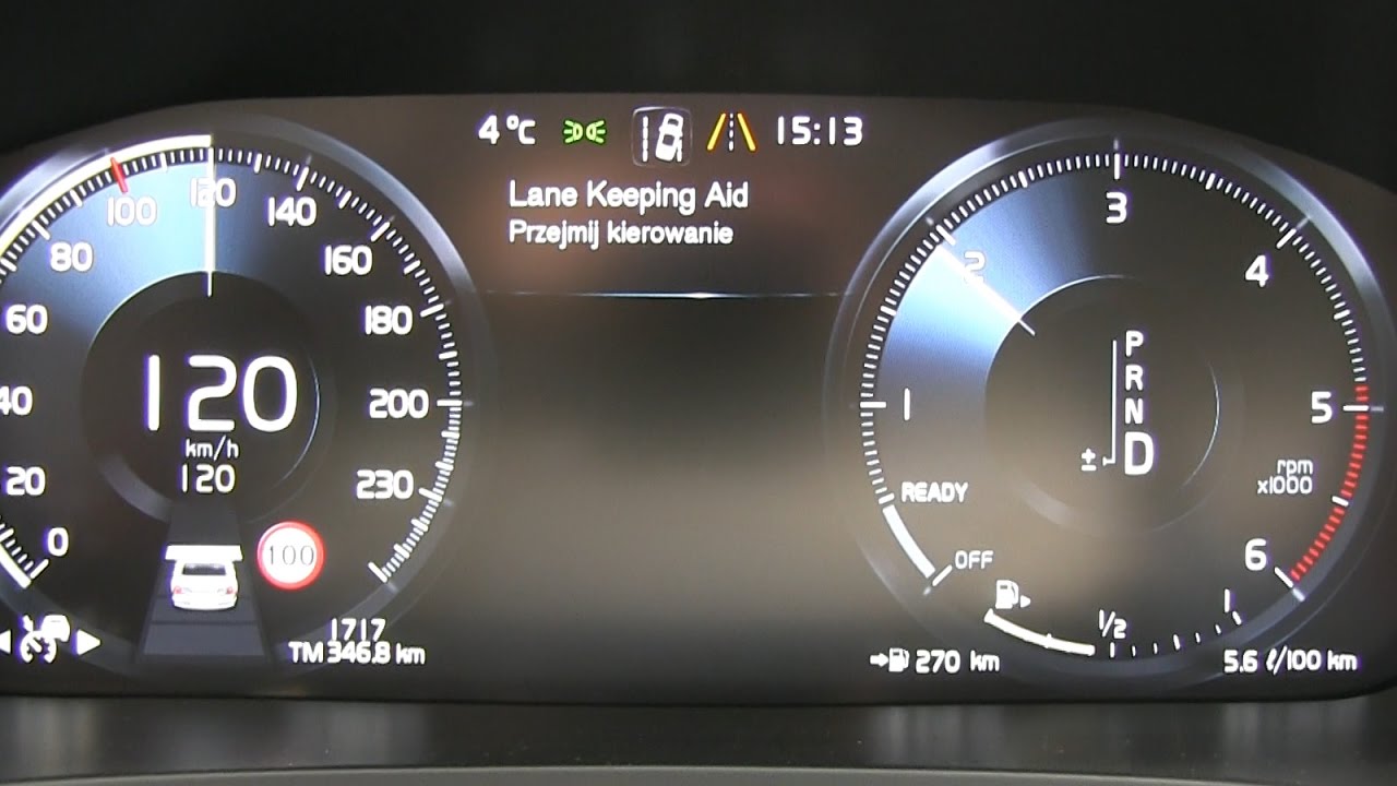 Volvo Lane Keeping Aid in S90/V90 i XC90 :: [1001cars] - YouTube