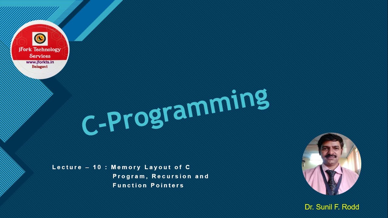 MemoryLayout of C Program, Recursion & Function pointers - YouTube