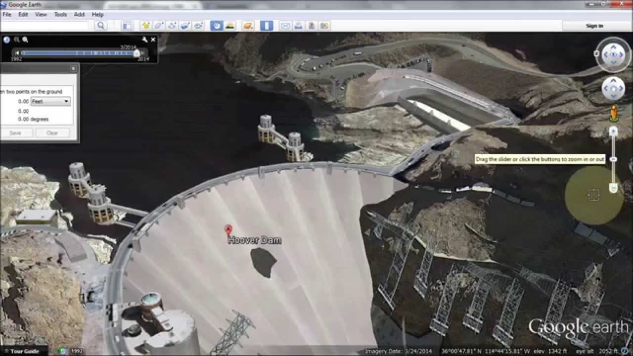 A Crack In Hoover Dam Google Earth: 666 and 322 - YouTube