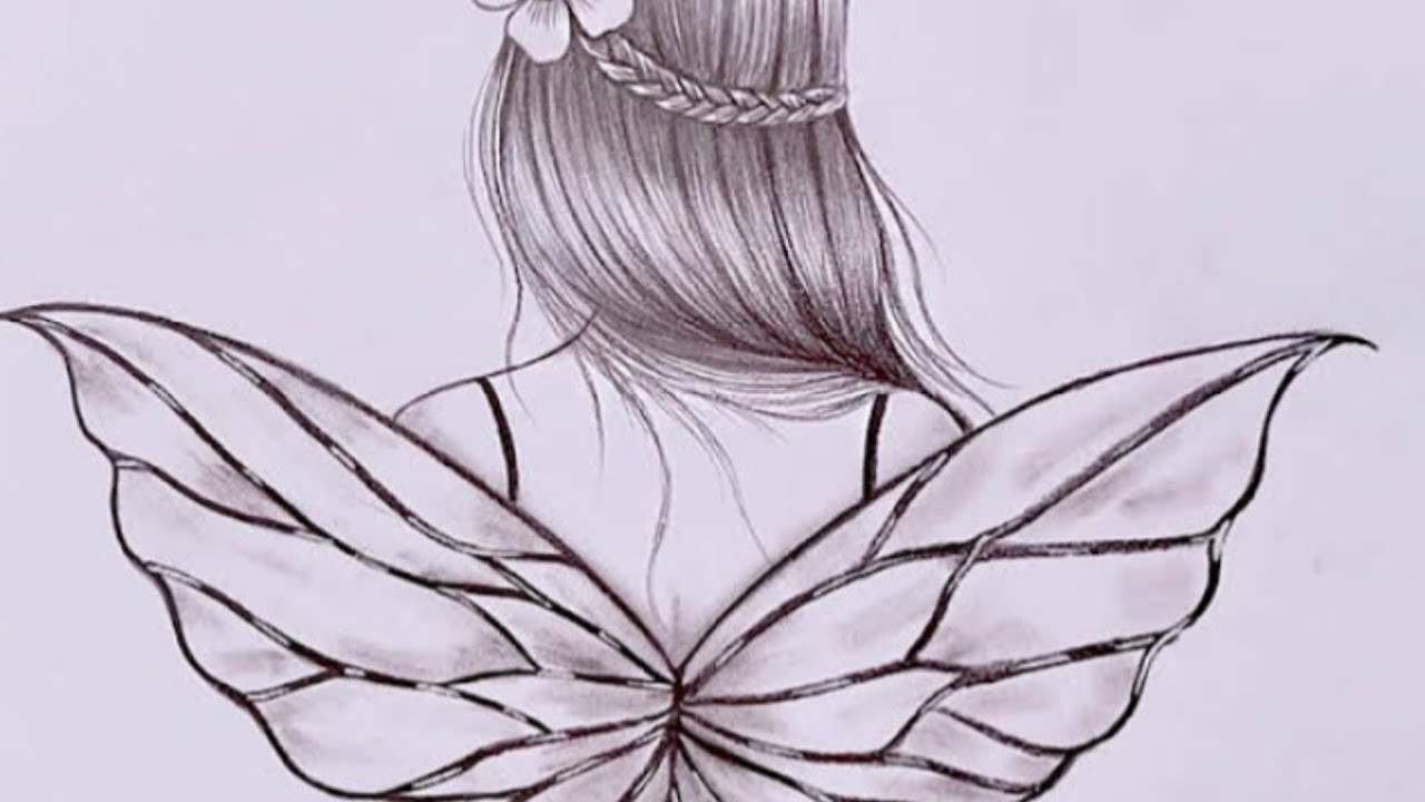 How to draw a fairy_step by step pencil sketch for beginners||Fairy ...