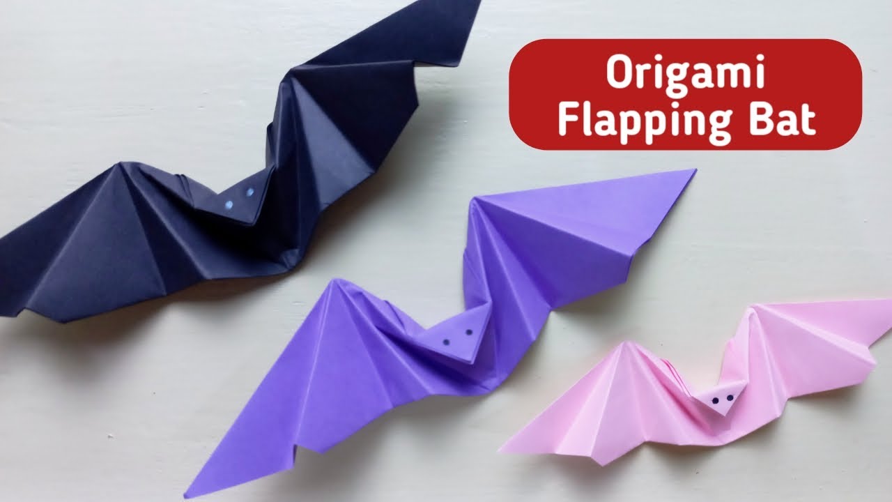 ORIGAMI FLAPPING BAT - How to make an easy origami - YouTube