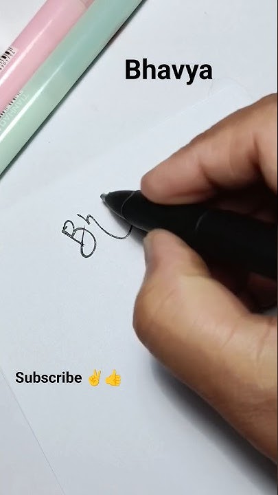 Bhavya name style sign #signature #youtubeshorts #shorts #trending #viral - YouTube