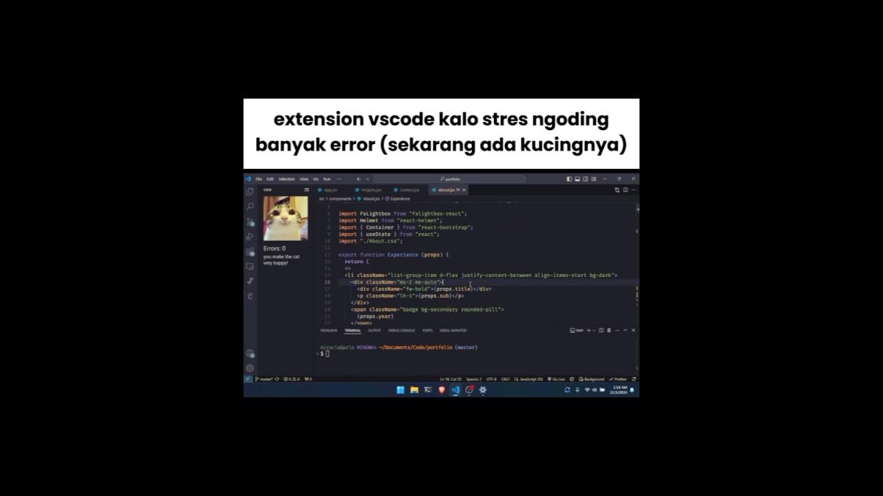 Extension Kocak #vscode #koding #programmer #pemrograman #informatika #anakit #coding - YouTube