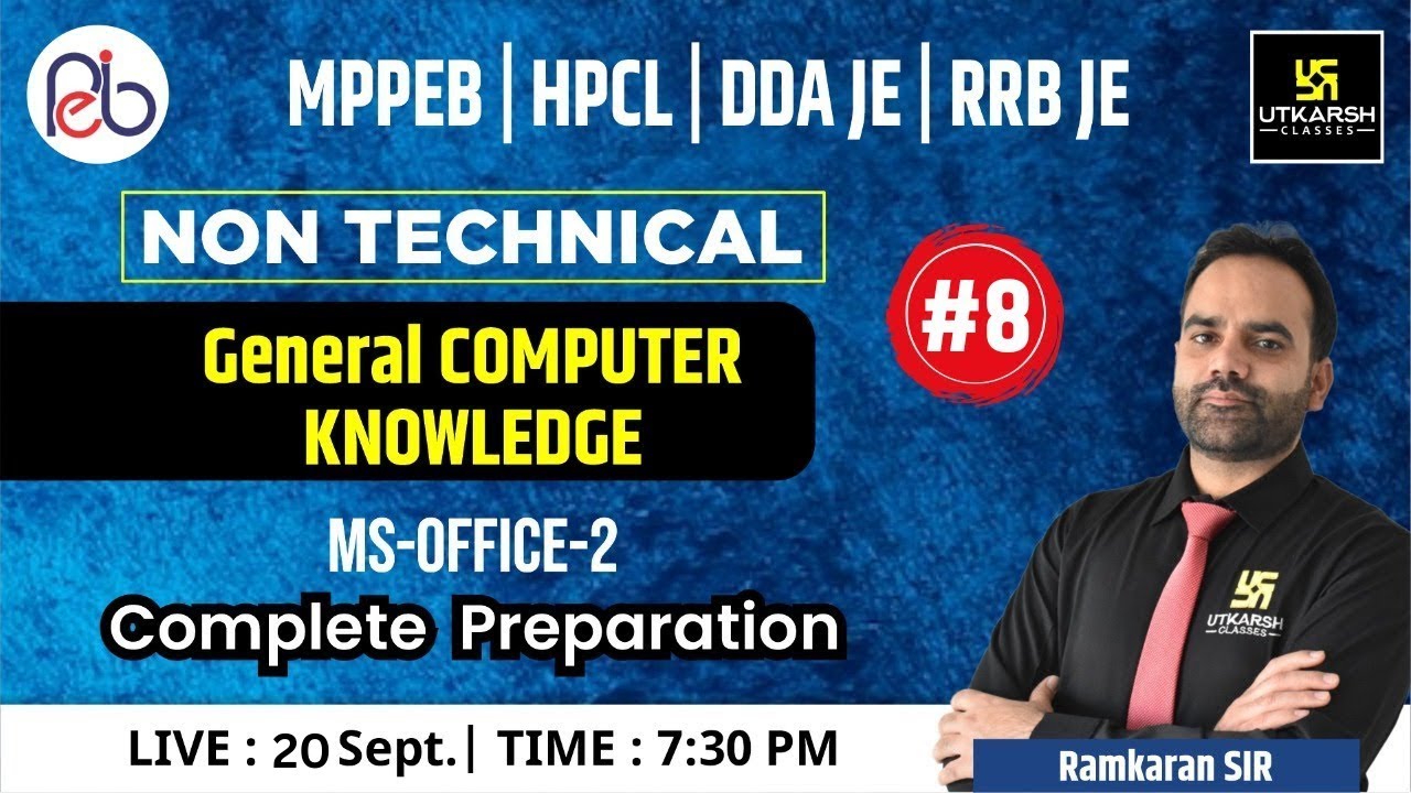 General Computer Knowledge #8 | MPPEB/HPCL/DDA JE & Other Exams ...