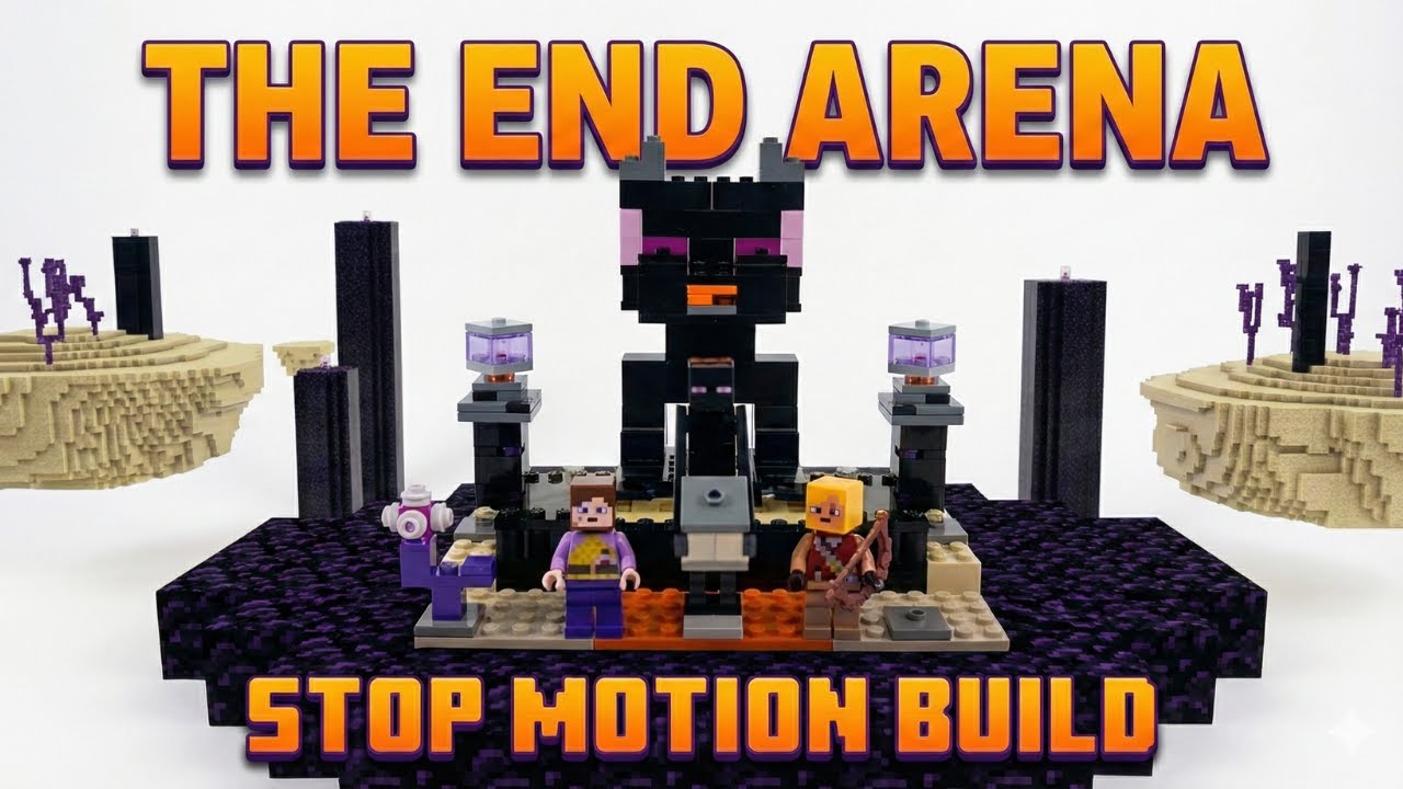 LEGO Minecraft The End Arena Stop Motion Build - YouTube
