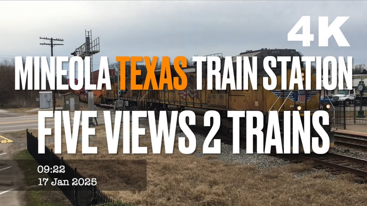 Mineola Texas Train Station - January 17, 2024 - Five Views 2 Trains ...