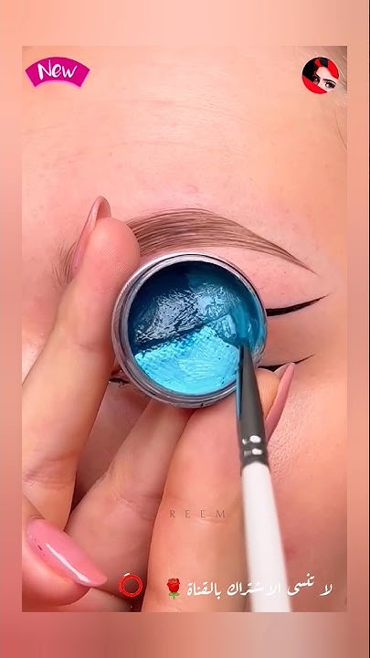 مكياج عيون جميل وعصري بالوان السماوي💠والاسود دليل مفصل للمبتدئين