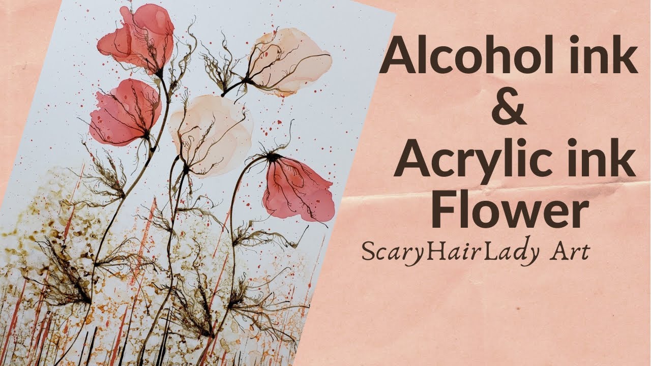 150 Alcohol Ink & Acrylic Ink Flowers Abstract Tutorial - YouTube