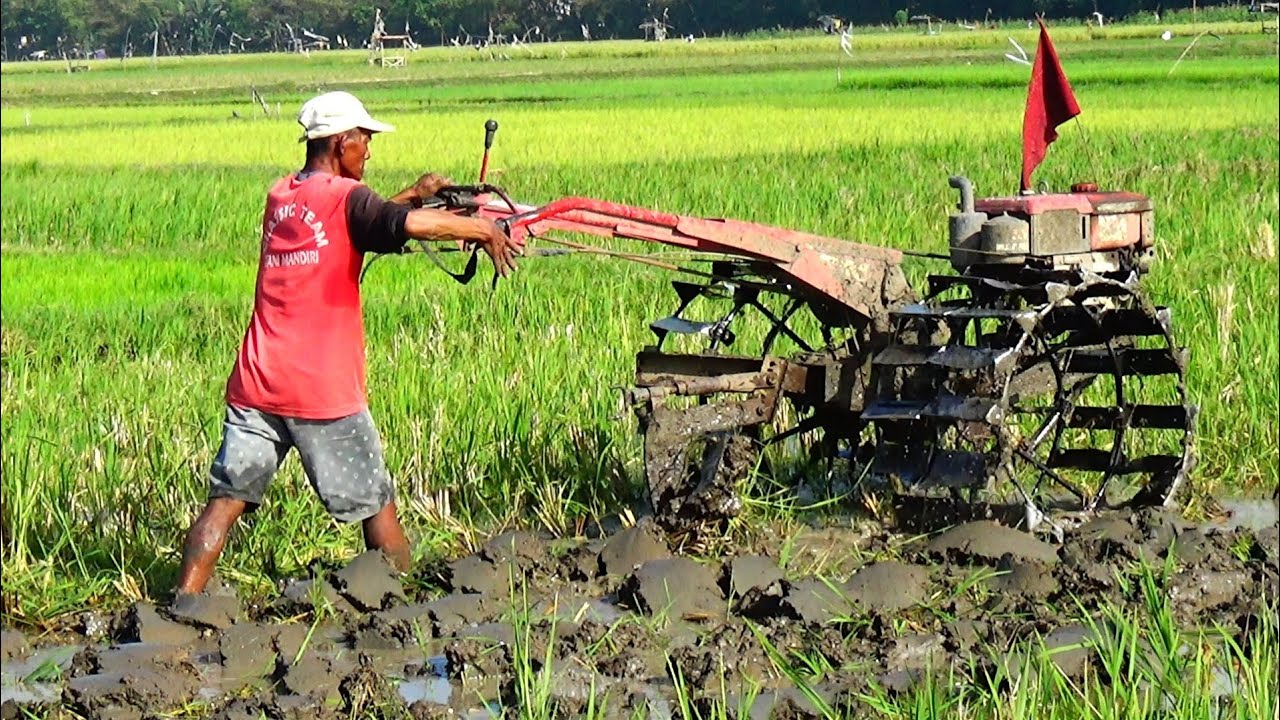 paddy tractor working from the center side With quickG1000 - YouTube