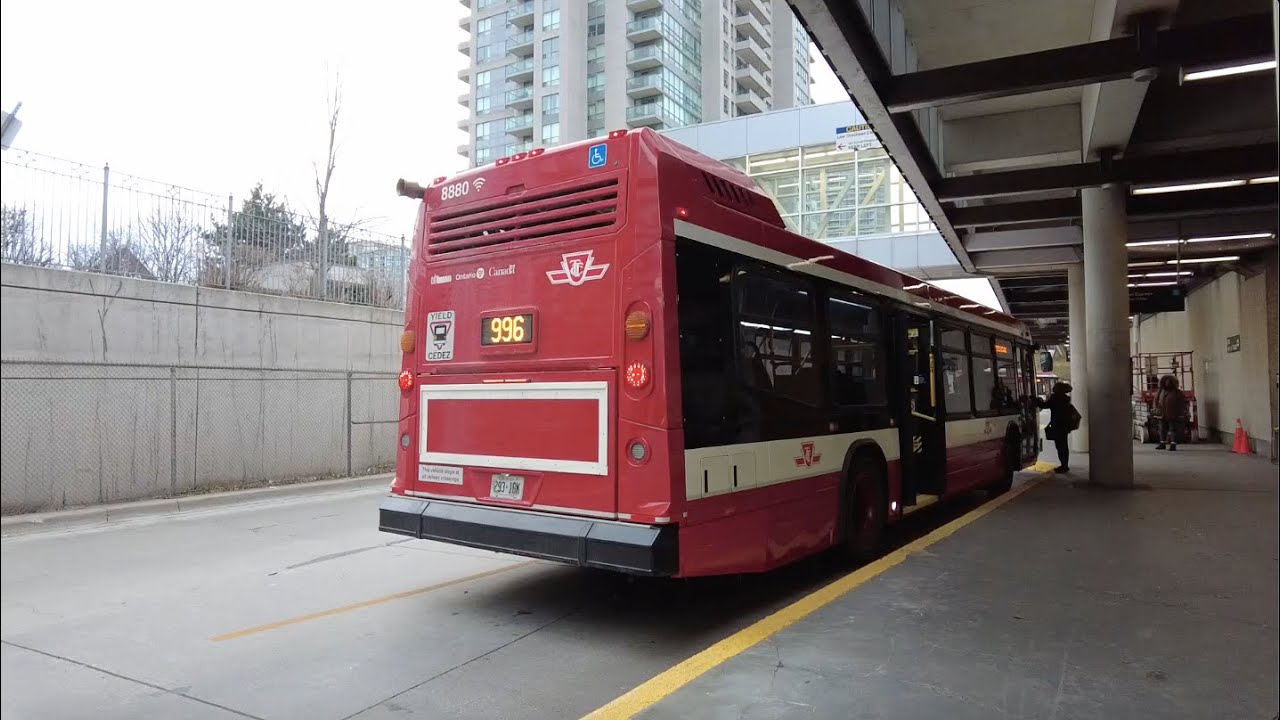 TTC 996 Wilson Express Bus Ride #8880 from Scarborough Centre Stn to ...