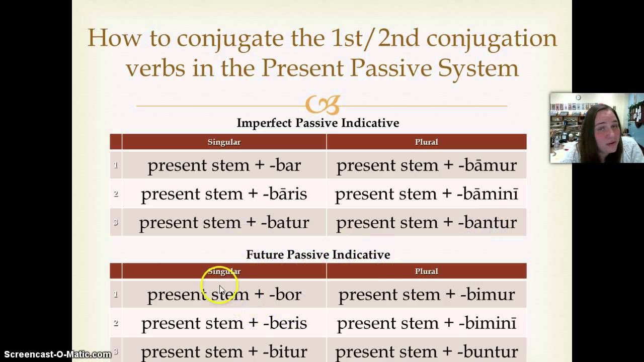 Ch. 18: Present Passive 1st/2nd Conjugations - YouTube