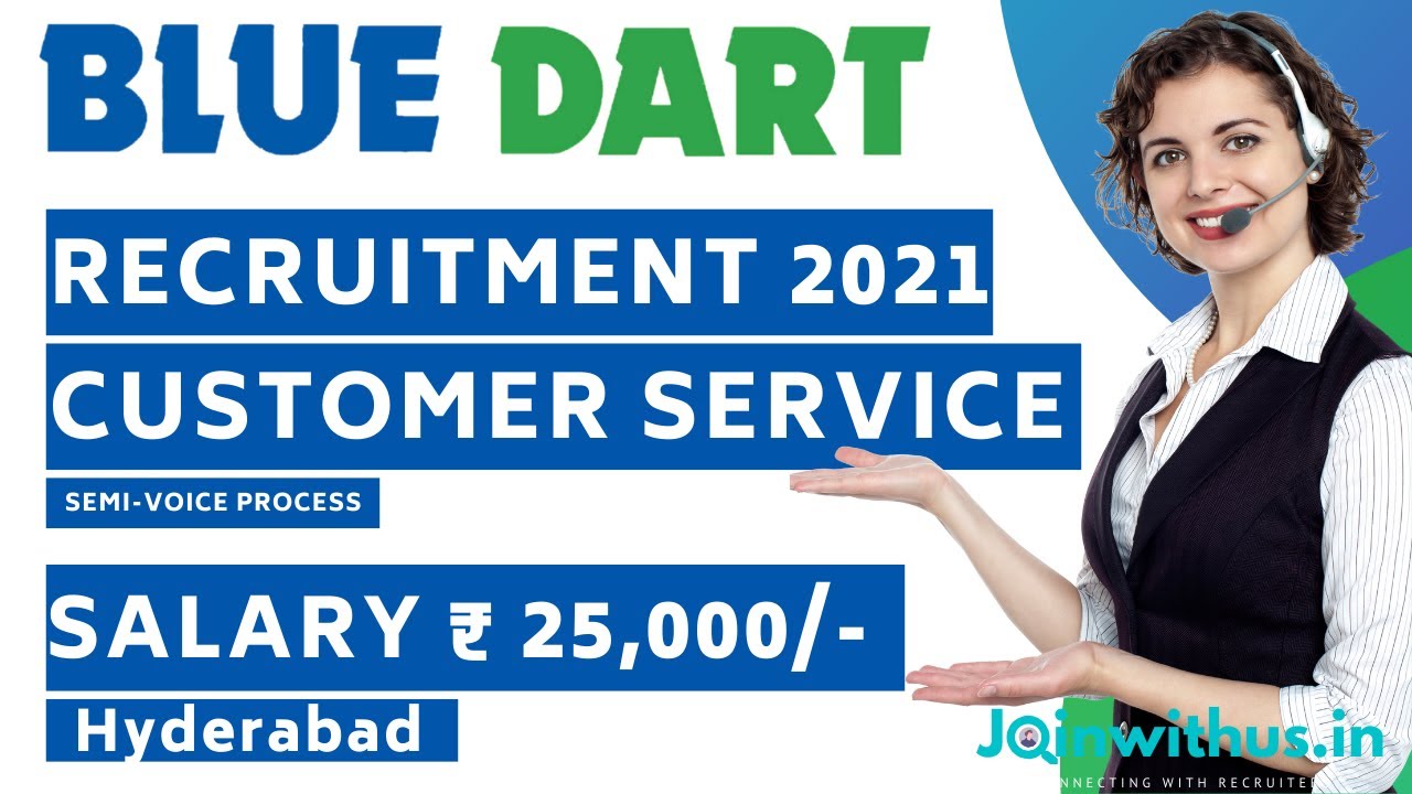 Blue Dart | Recruitment 2021 | Customer Service Associate (Semi-Voice ...