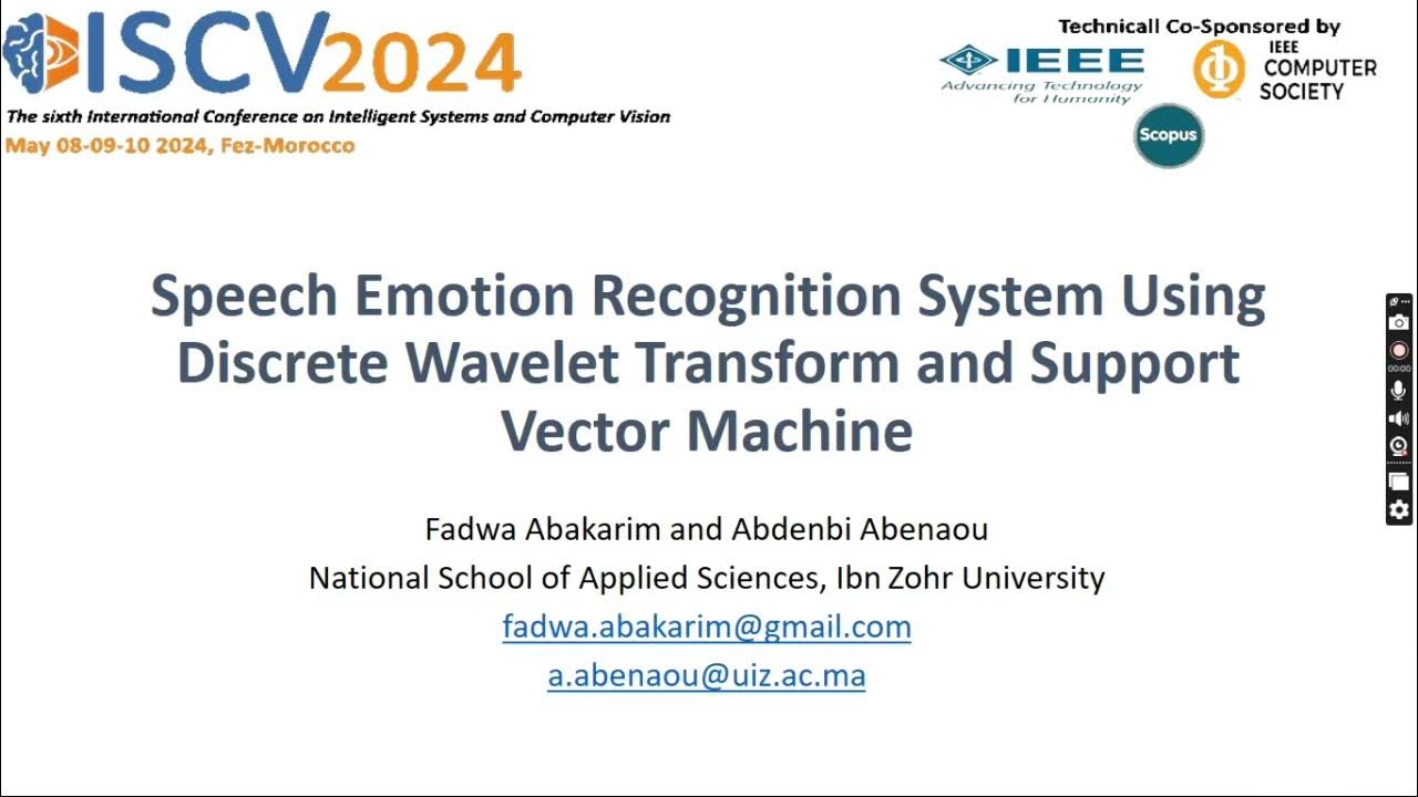 306: Speech Emotion Recognition System Using Discrete Wavelet Transform and Support Vector ...