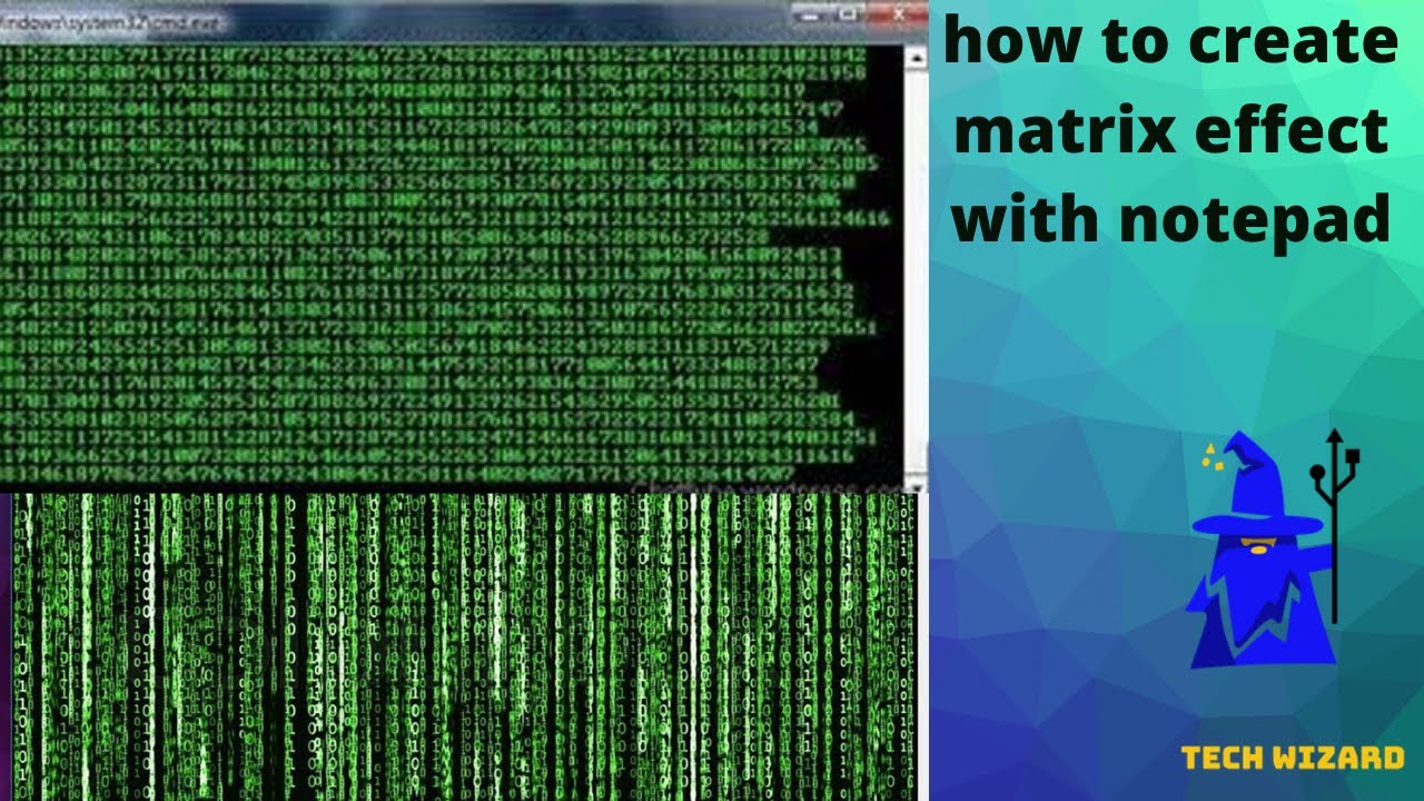 How To Create Matrix Effect With Notepad Youtube 5619