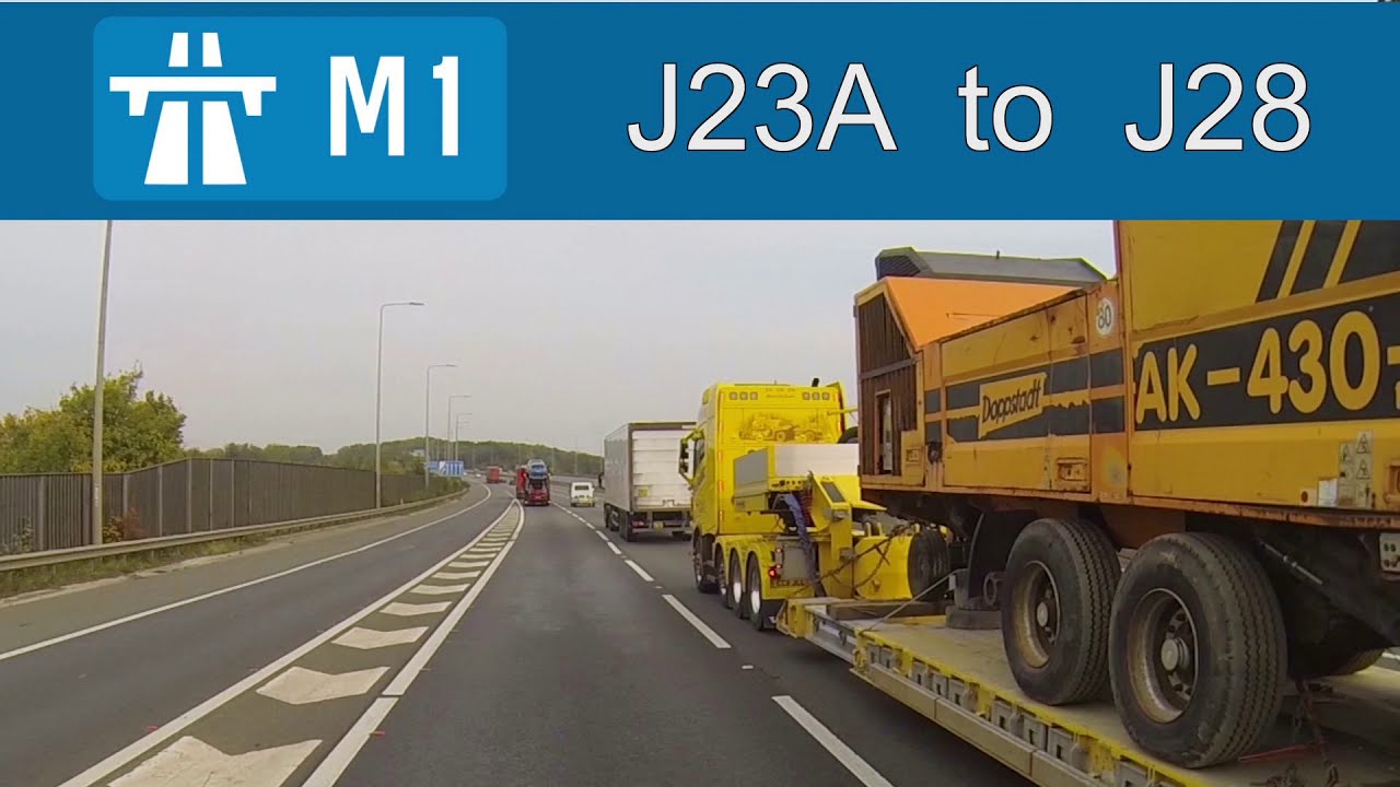 Road View - M1 Motorway J23A to J28 - YouTube