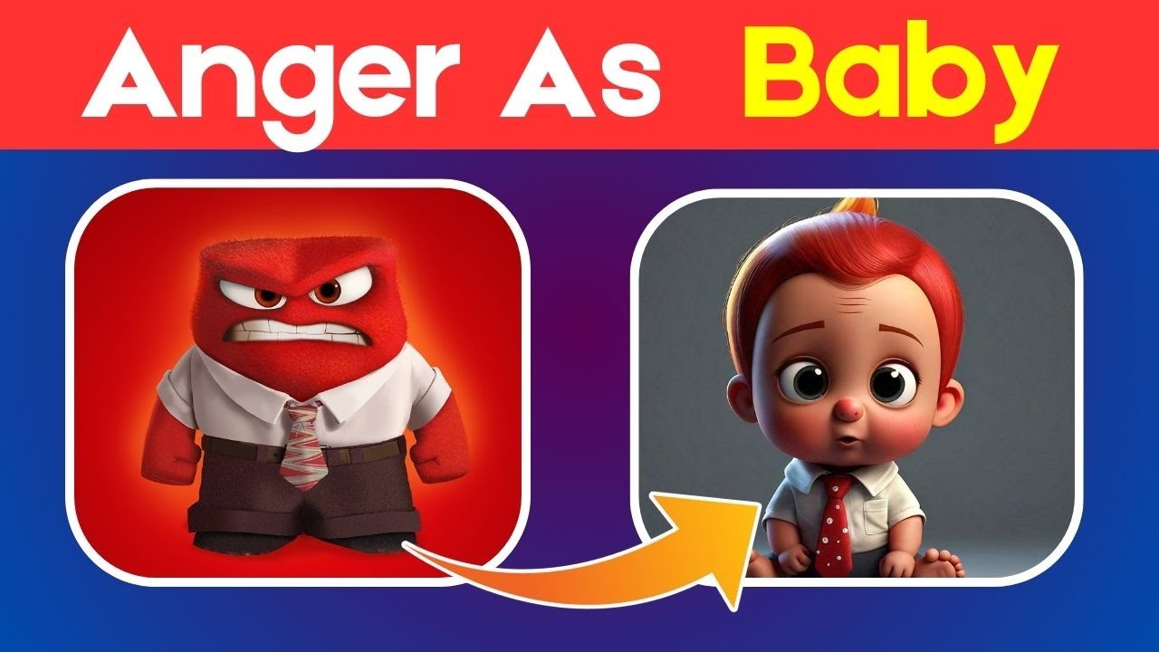 Inside Out 2 Characters Real life as BABY | Joy,Anger ..|QuizzGlitz ...