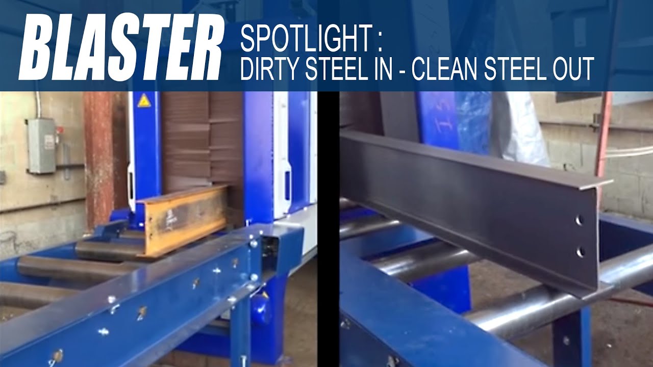 Ocean BLASTER shot blasting system - side by side comparison - YouTube