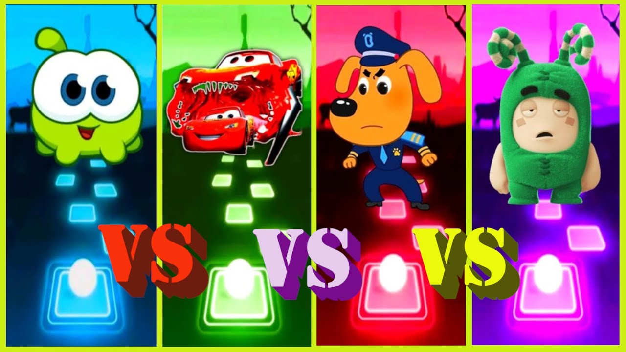 Om Nom🔴Lightning Mcqueen🔴Sheriff Labrador🔴Oddbods Zee🔴Tiles Hop EDM ...