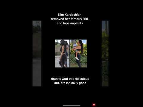 Kim Kardashian removed her BBL and implants #kimkardashian #bbl #kuwtk