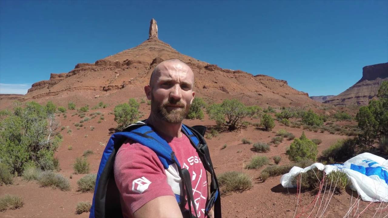 Climbing and BASE Jumping off Moab's Castleton Tower - YouTube