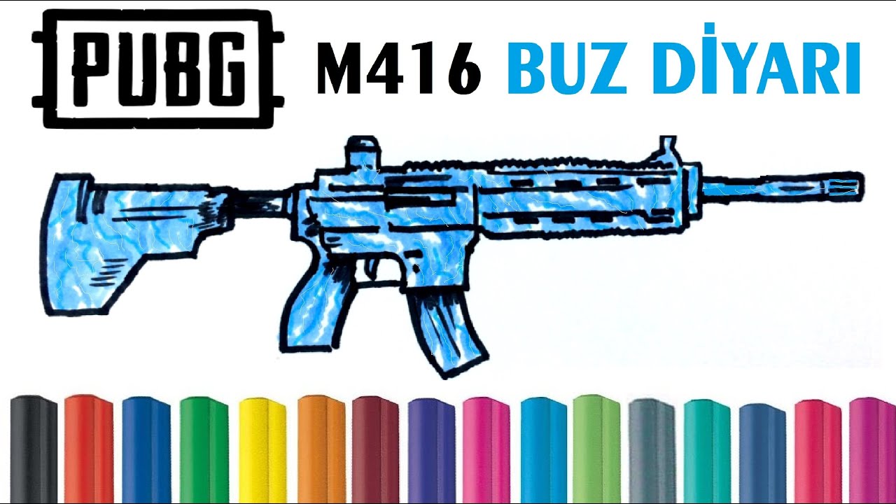Easy Drawing Pubg Mobile M416 I Kolay M416 Buz Diyarı Çizimi - YouTube