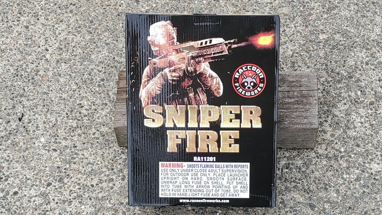 Sniper Fire Canister Shells by Raccoon Fireworks - YouTube