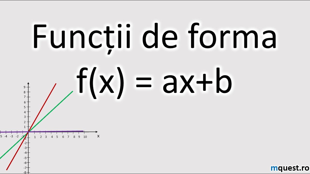 1 Functii ax + b, clasa a VIII-a - YouTube