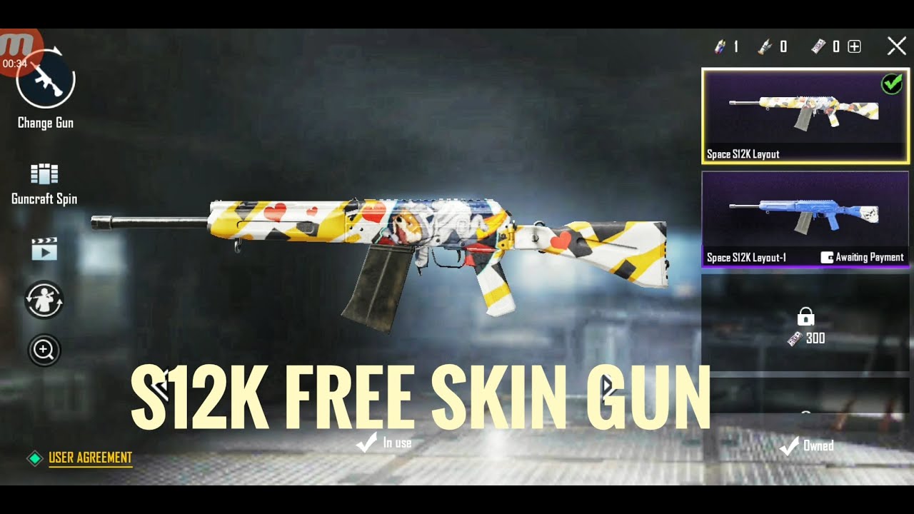 How to get S12K gun Skin for Free in PUBG MOBILE - YouTube