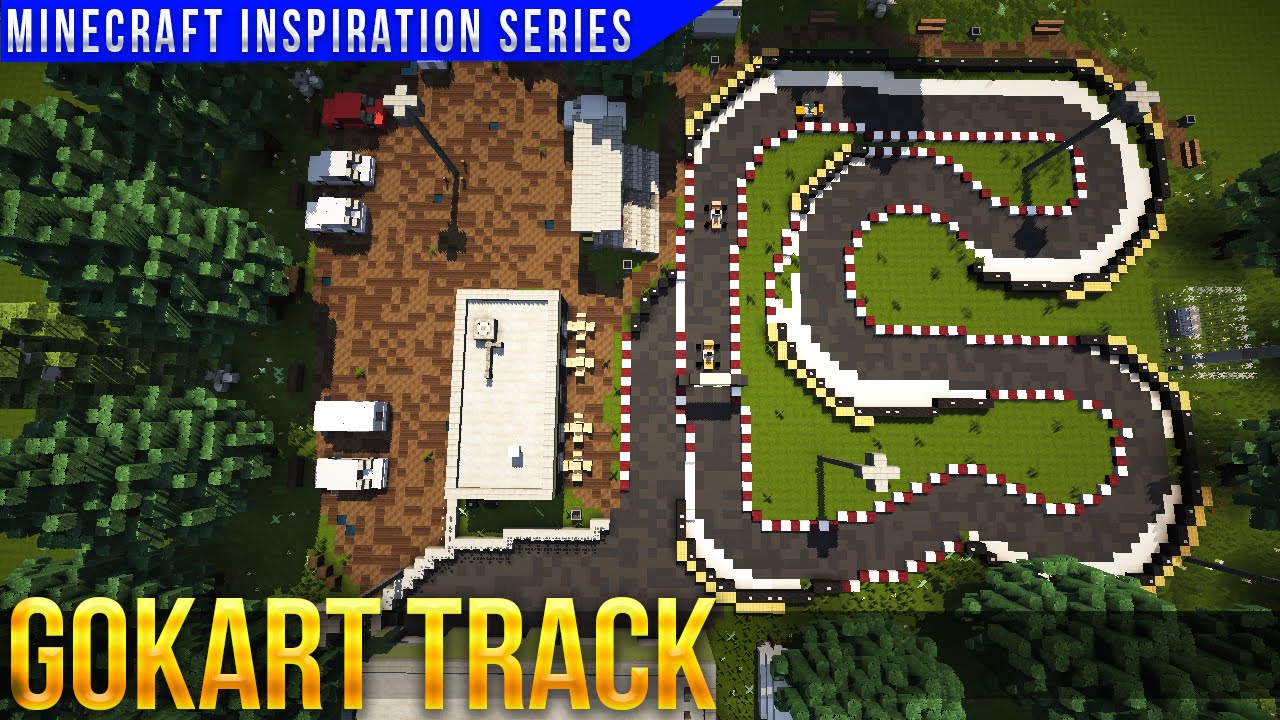 Minecraft GOKART TRACK - with Keralis (with construction site) - YouTube